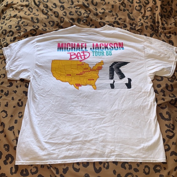 Tops | Michael Jackson Bad Tour 88 Shirt | Poshmark
